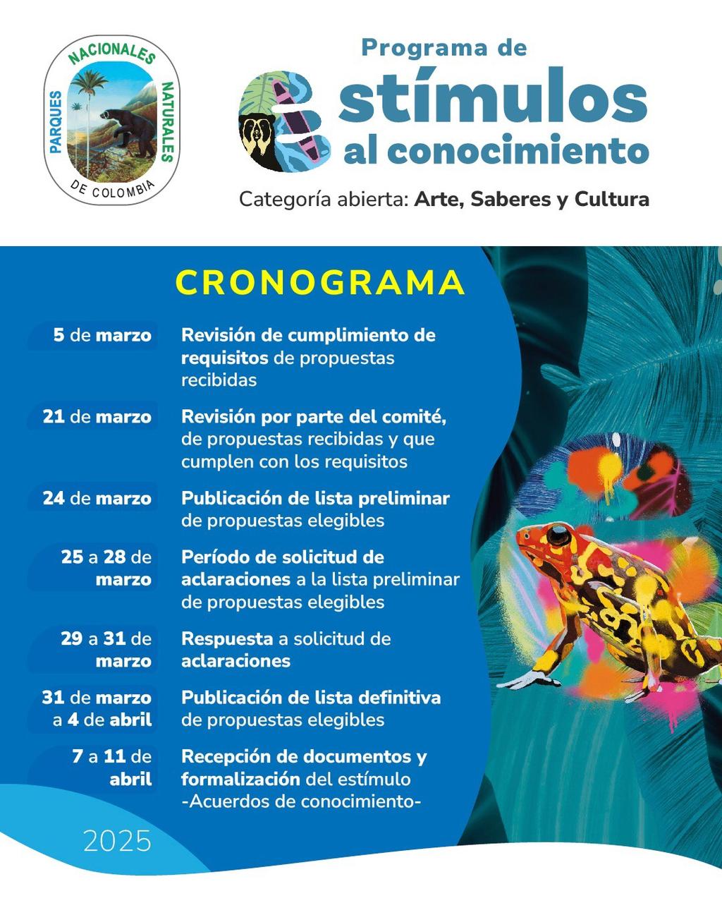 Convocatorias abiertas - Categoría Arte, saberes y cultura. - Parques ...